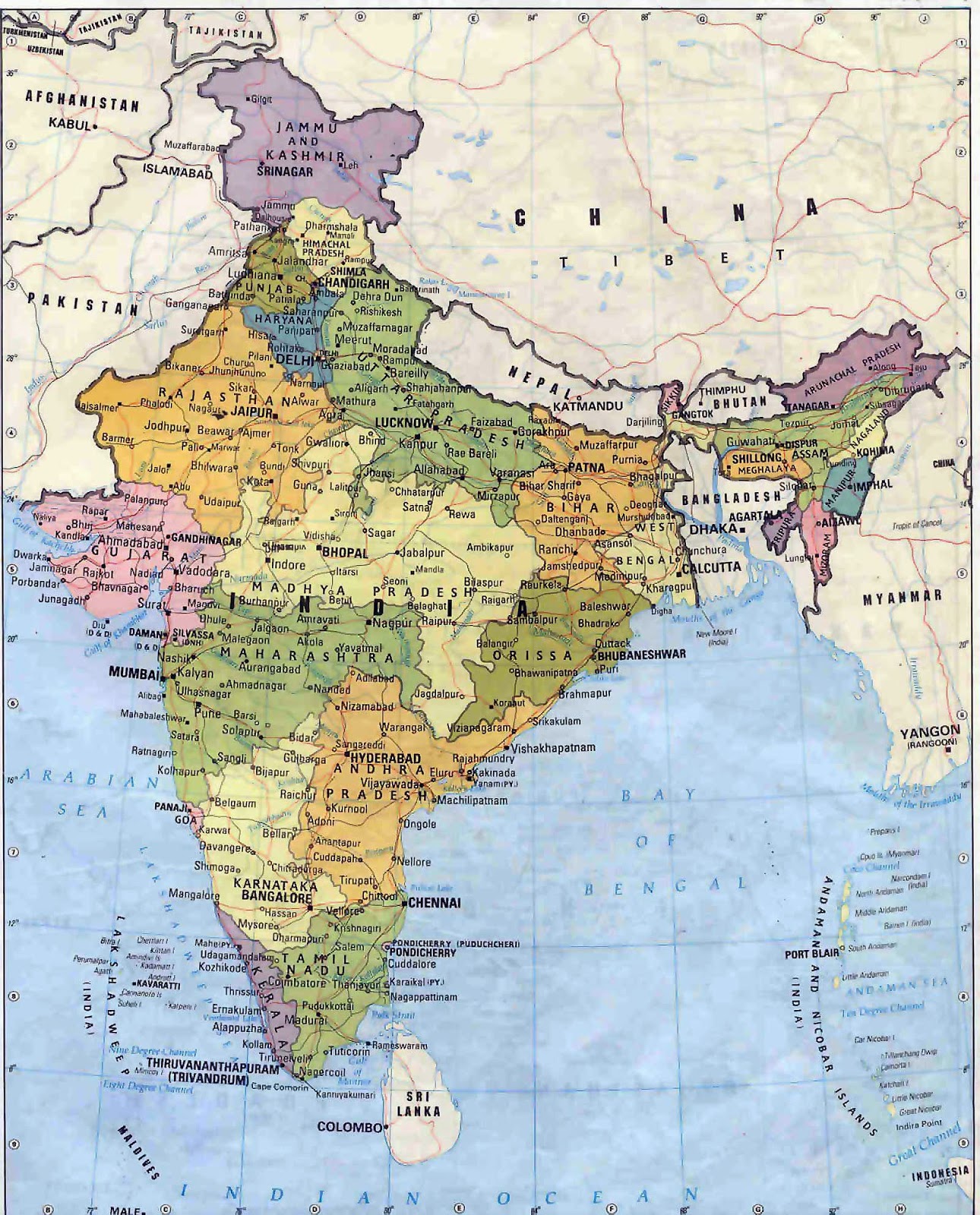India Maps along with plain,pointed with specifications ~ Mini World