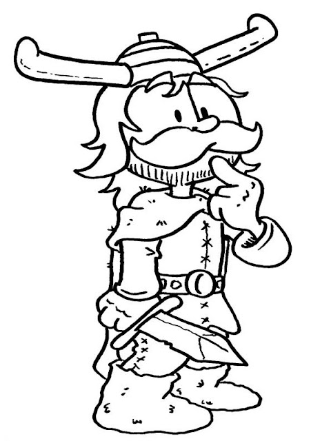 COLOREAR DIBUJOS DE VIKINGOS