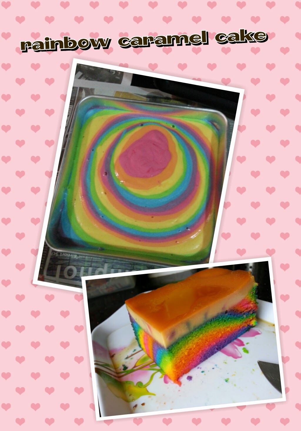Zielicious Homemade Cakes: caramel rainbow cake