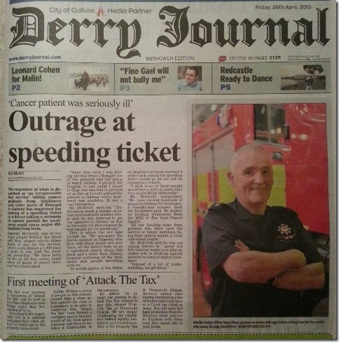 ‘Attack the Tax’ makes front page of the Derry Journal ~ PermanentTSB