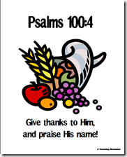Giving Thanks-Psalms 100:4