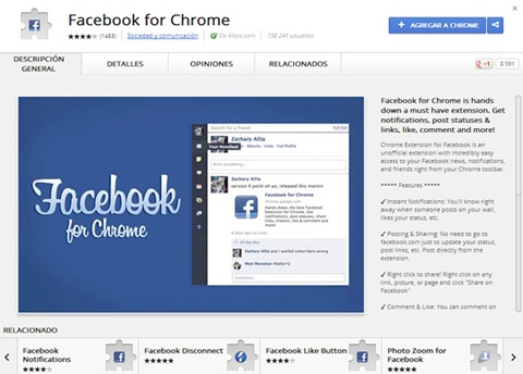 Facebook para Chrome: añade una vista en miniatura de Facebook a tu ...