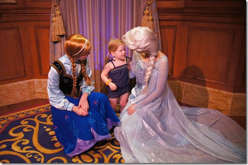 Meeting Anna and Elsa at Disney World