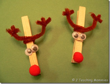 Clothespin Rudolph