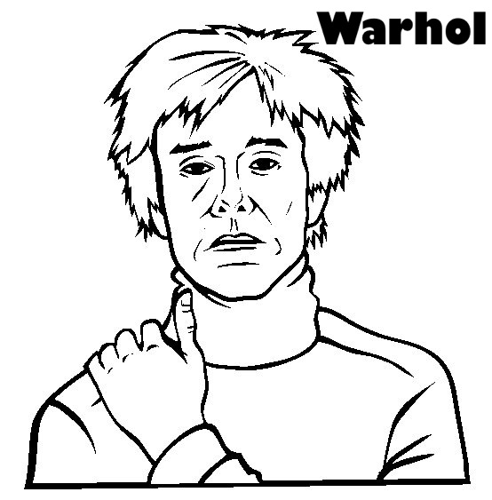DIBUJO DE WARHOL PARA COLOREAR