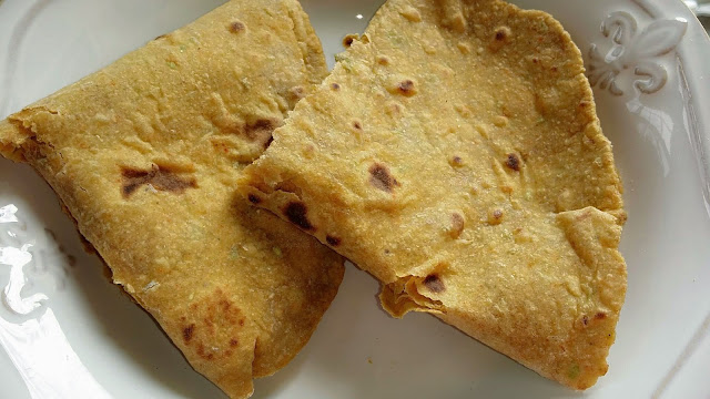 Peas Roti & Peas and cheese paratha