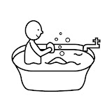 BATHTUB COLORING PAGES
