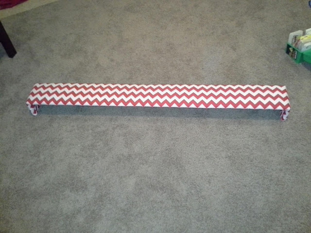 Our House Upon a Rock: Cornis, or window box curtain rod cover thing.