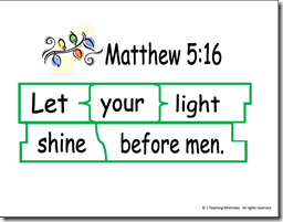 Memory Verse Helps-Matthew 5:16