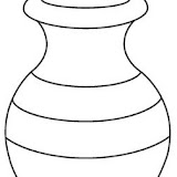 VASE WITH FLOWERS COLORING PAGES VASE