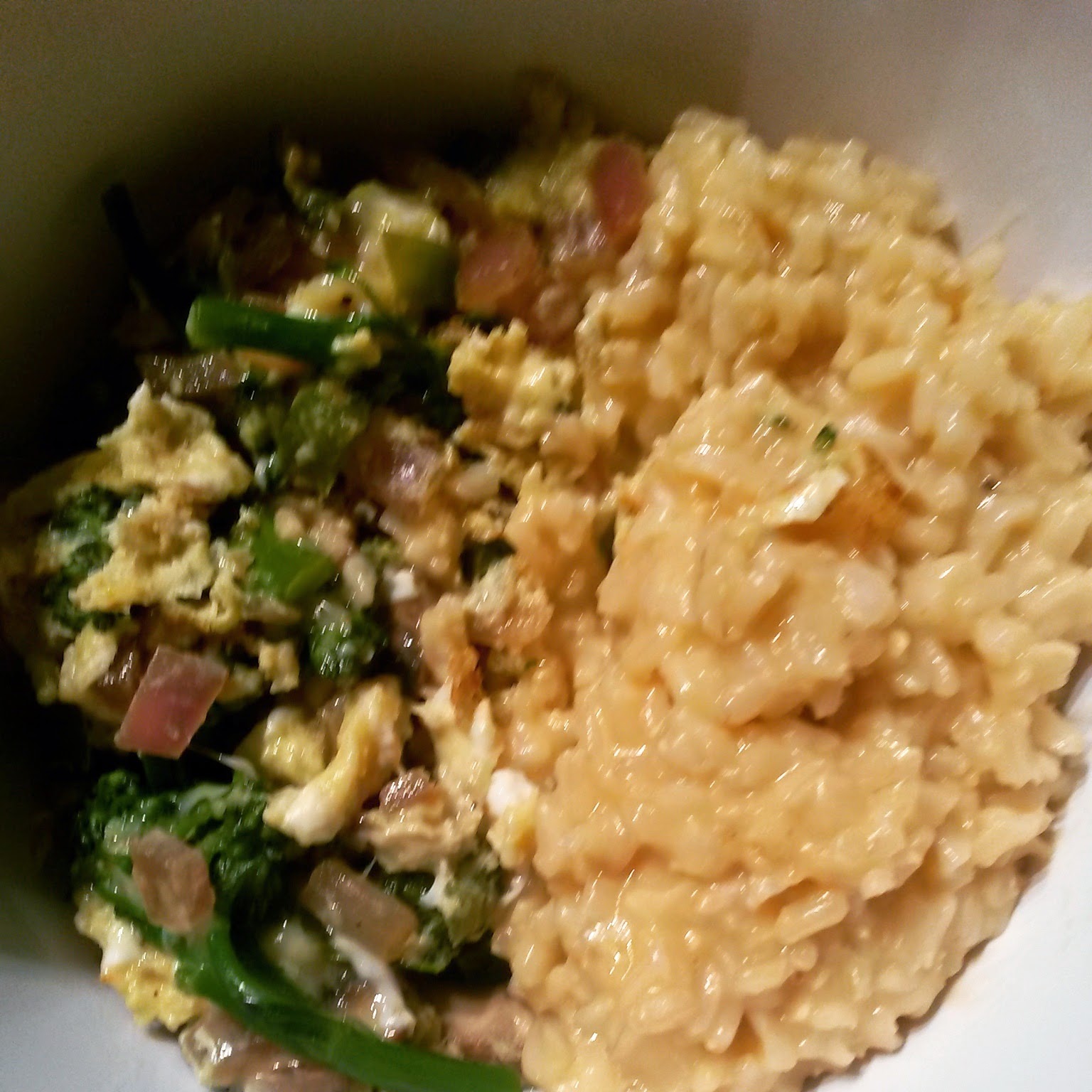 Savory Chat: Creamy Cheesy Brown rice w/ Special Eggs