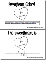 Valentines Color and Counting Books