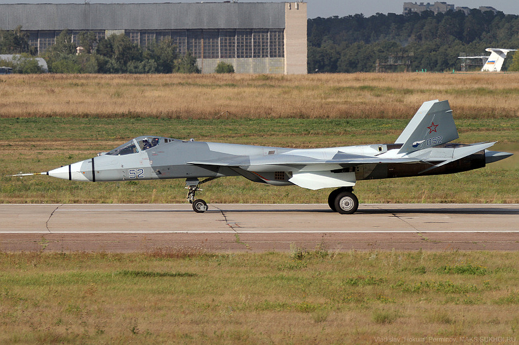 T-50 PAK-FA fighter aircraft performs during celebrations to celebrate ...