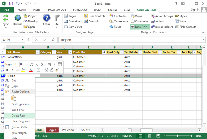 Code On Time: Introducing Tools for Excel