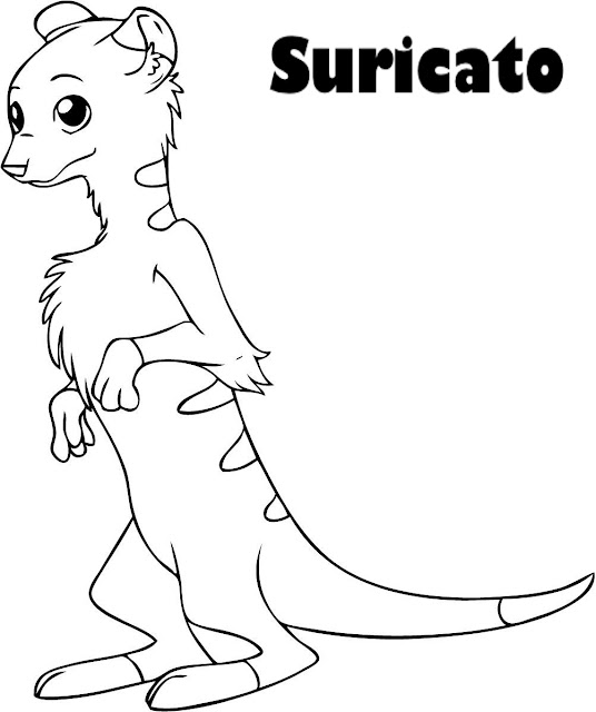 DIBUJOS DE SURICATOS PARA COLOREAR