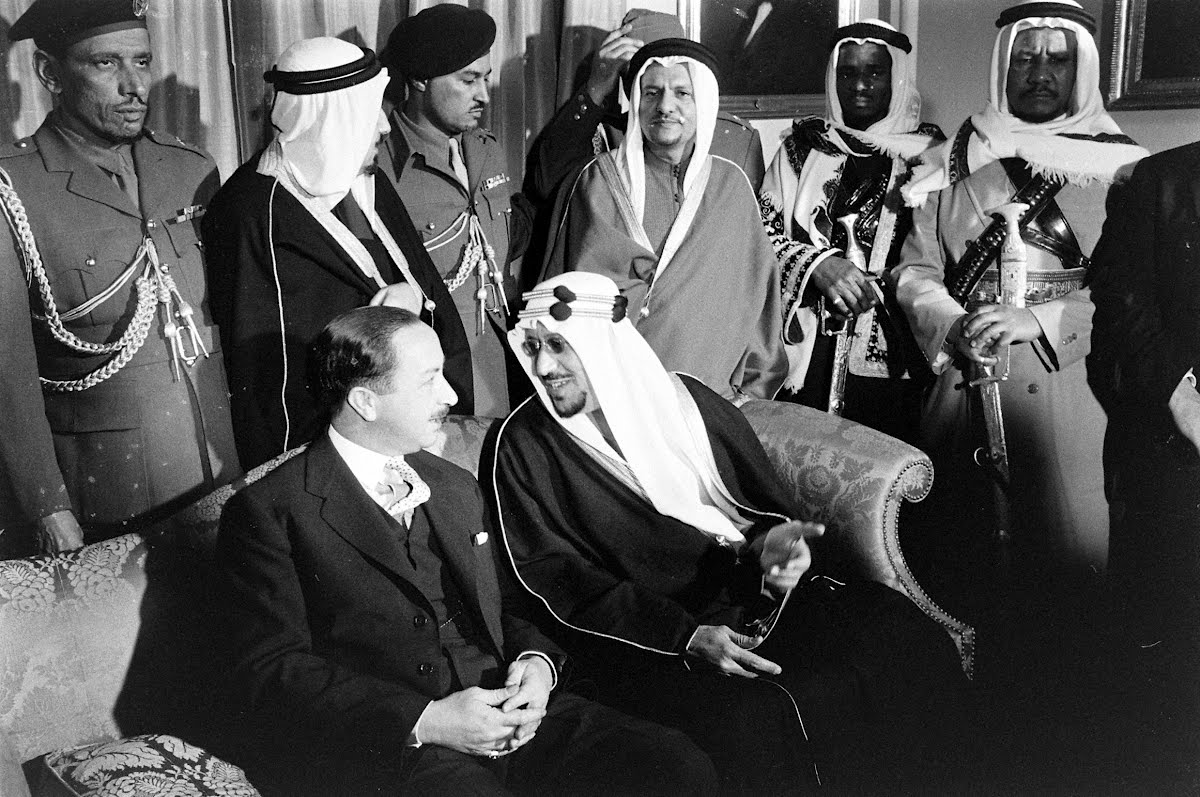 King Saud With Crown Prince Emir Abdul Ilah Of Iraq - Edward Clark ...