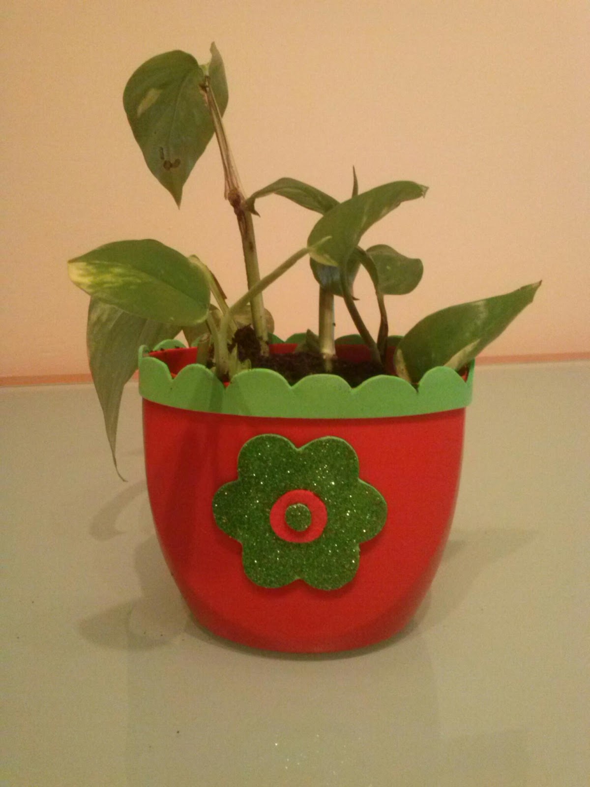 El puzzle de esta vida : Macetero hecho con material reciclado