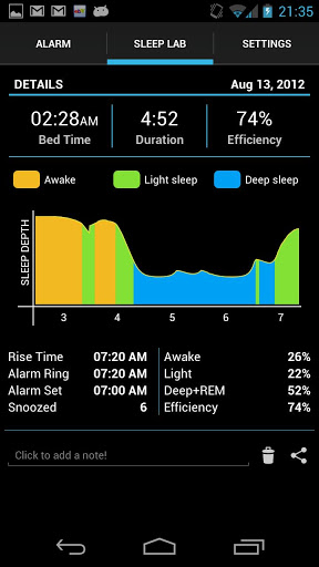 On my iPhone/Android…Sleep Time by Azumio