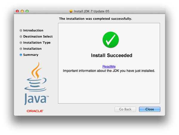 mog project: Installing Oracle JDK 7 in Mac OS X