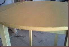 Elegantly Distressed: Yellow 36”Drop Leave Table