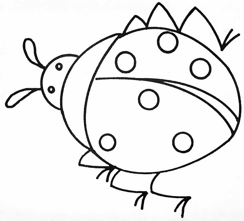 DIBUJOS DE MARIQUITAS PARA COLOREAR