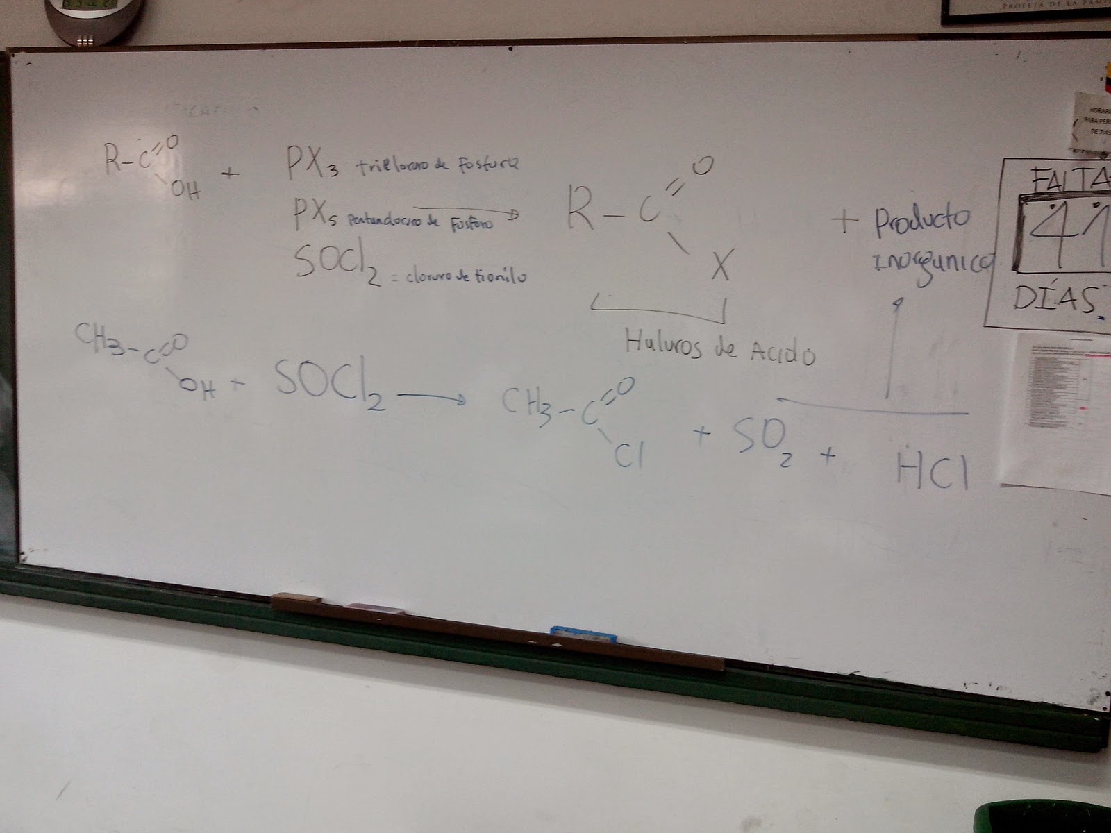 blog quimica: Formación de haluros de ácido