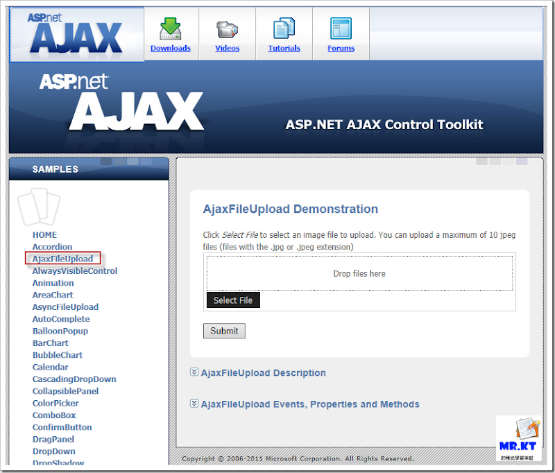 Mrkt 的程式學習筆記 Aspnet Ajax Control Toolkit April 2013 Release 更新功能:ajaxfileupload