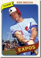 1980 Baseball Card Update: 1980 Montreal Expos (2nd): 90-72, 1GB