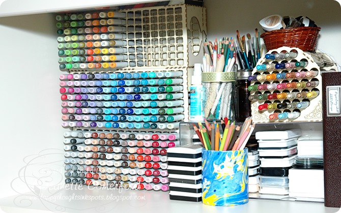 Happy Thoughts & Inkspots: My Crafty Space ~ Coloring Media Storage