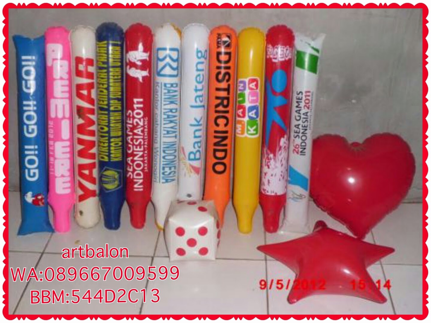 DEKORASI BALON : Balon tepuk - Balon press karakter harga produksi