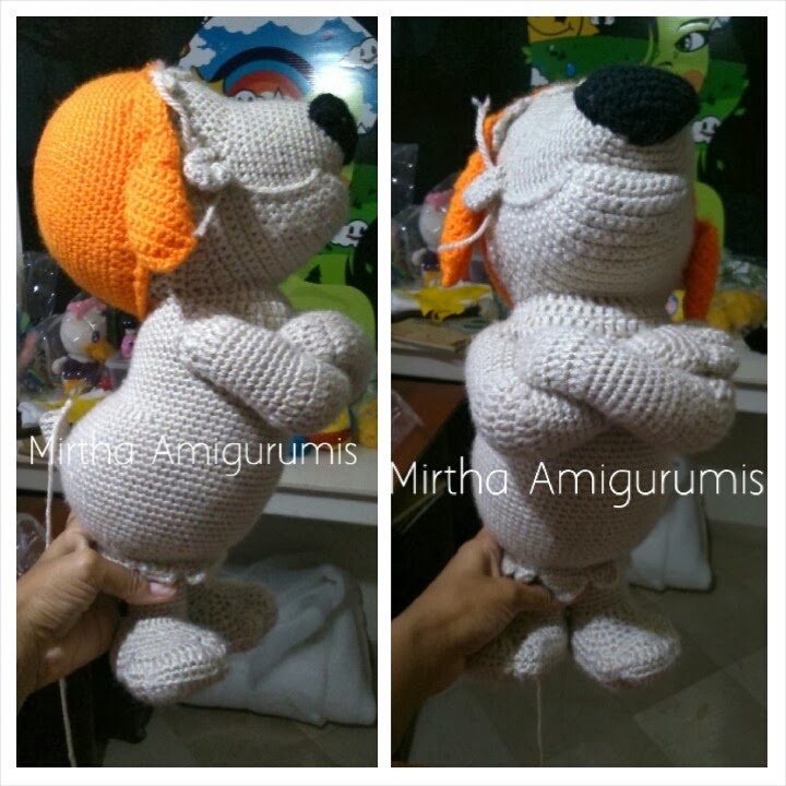 Mirtha Amigurumis: Amigurumi Perro Patán /Muttley Dog (Hanna Barbera)