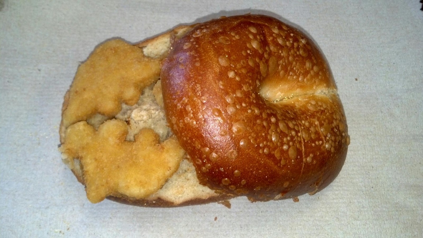 Out Standing in the Field: BEHOLD THE DINOSAUR BAGEL SANDWICH!