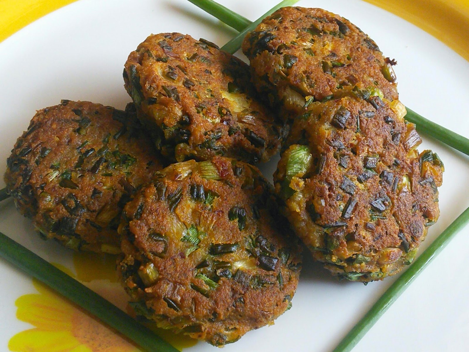 Spring onion sanna tikkis