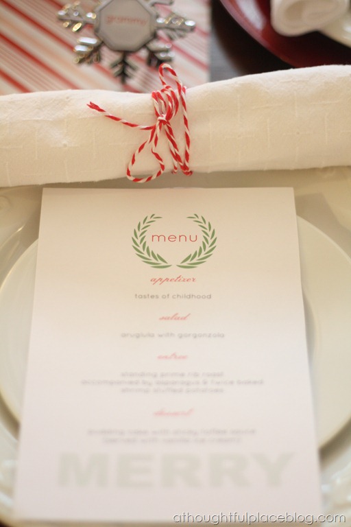 {DIY} Individual Menu Tutorial - A Thoughtful Place