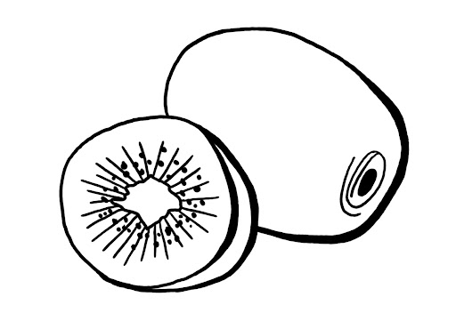 DIBUJOS DE KIWIS PARA COLOREAR