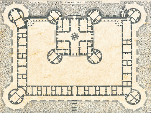 Map of Chateau de Chambord - Jacques Androuet du Cerceau — Google Arts ...