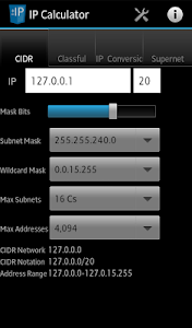 Network IP / Subnet Calculator – An application for calculating IPv4 addressCIDRClassfulIP ...