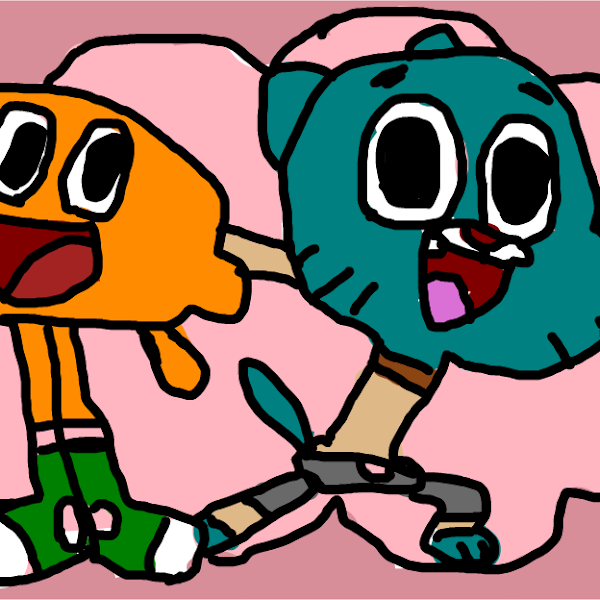 Gumabll and Darwin - Amazing World Of Gumball » drawings » SketchPort