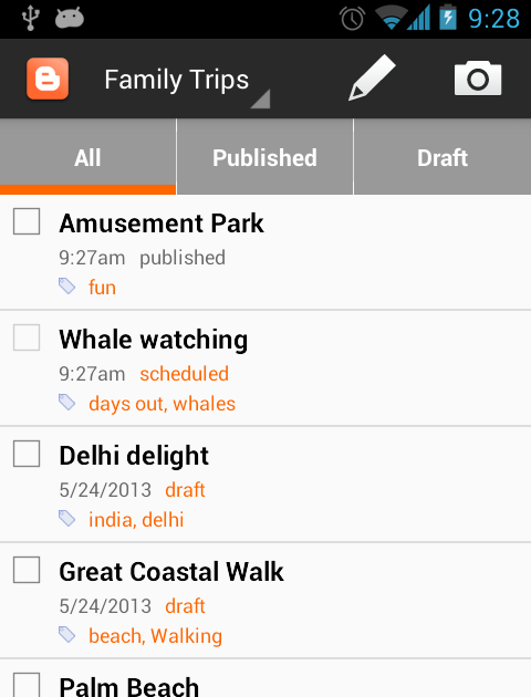 Blogger app android