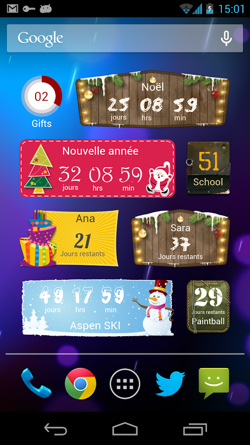 Compte à rebours ⏰ Countdown Widget – Applications Android sur Google Play