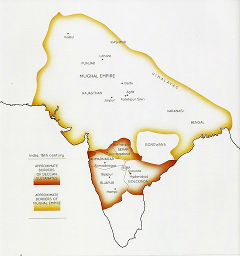 Map of Bijapur and Golconda in the 16th Century — Google Arts & Culture