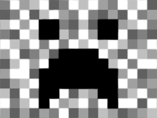 Minecraft Creeper - Black and White by Pixels