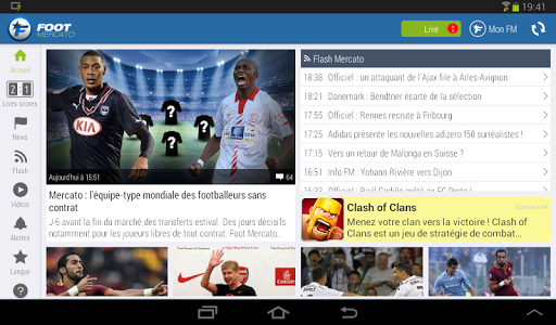 Foot Mercato Tab : info foot – Foot Mercato: live match, football ...