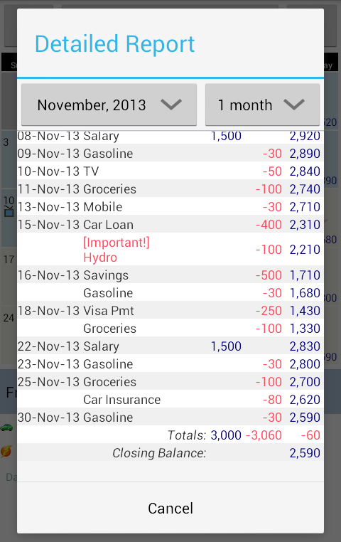 Budget Calendar - Android Apps on Google Play