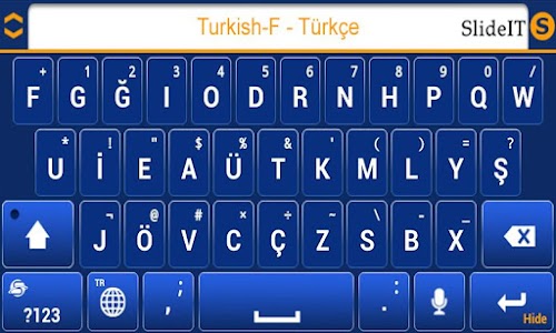 SlideIT Turkish-F Pack – Want a Turkish keyboard (Türkçe klavye)? Get ...