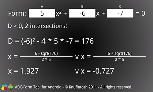 ABC-Form Tool – With this App can you calculate the ABC-Form with only ...