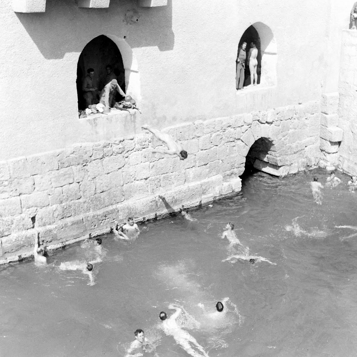 Soldiers Swim In Roman Baths At Gafsa - Eliot Elisofon — Google Arts ...