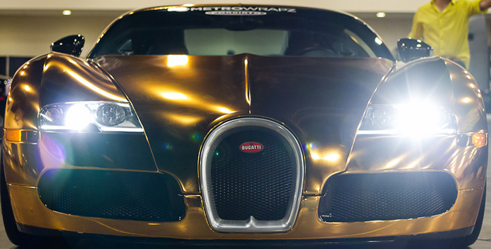 Flo Rida "Wraps" His Bugatti In Gold! | (PHOTOS) - Carhoots