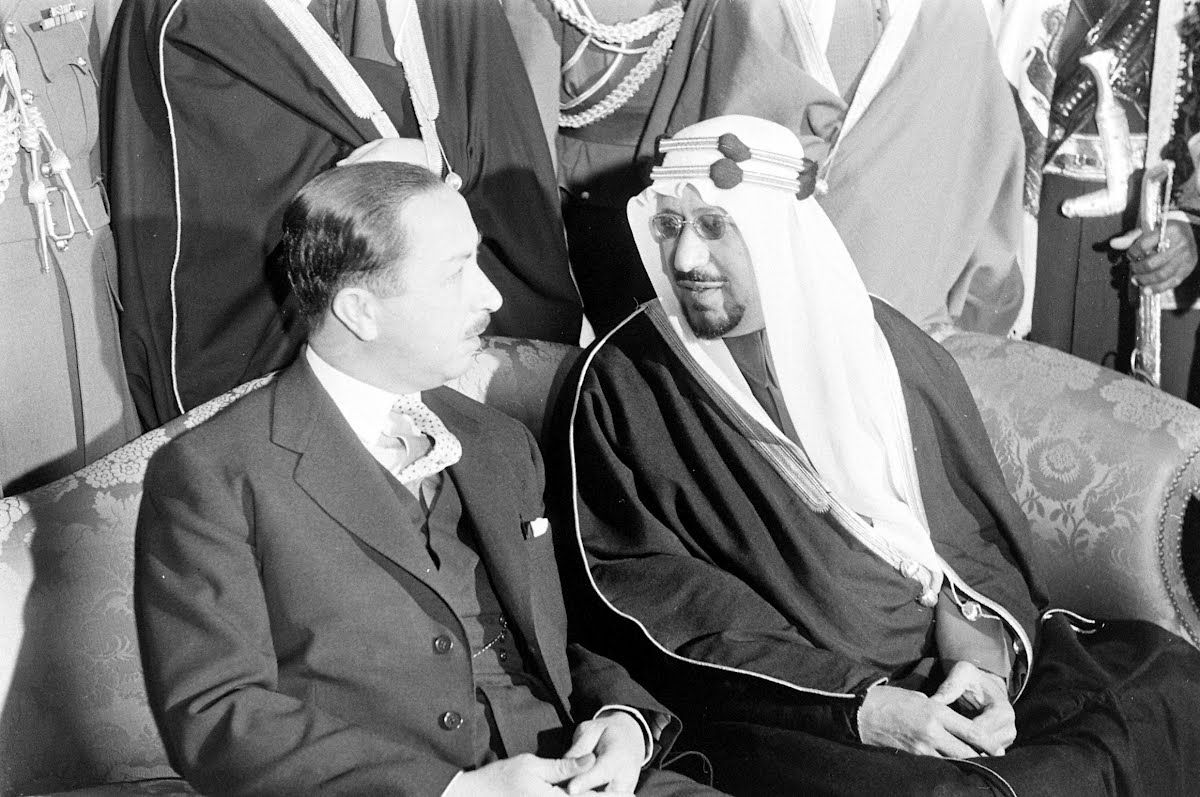 King Saud With Crown Prince Emir Abdul Ilah Of Iraq - Edward Clark ...