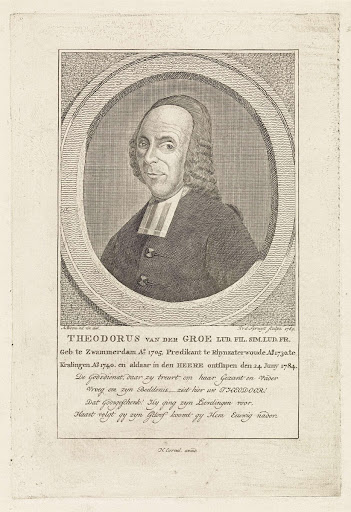 Portret van Theodorus van der Groe - Johan van der Spruyt, Nicolaas ...